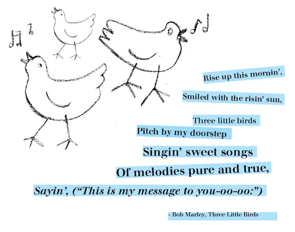 Three Little Birds Quotes Bob Marley Three Little Birds Black & White